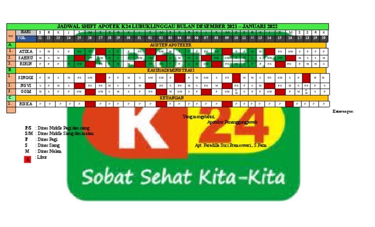 Jadwal Des - Jan 22 | PDF