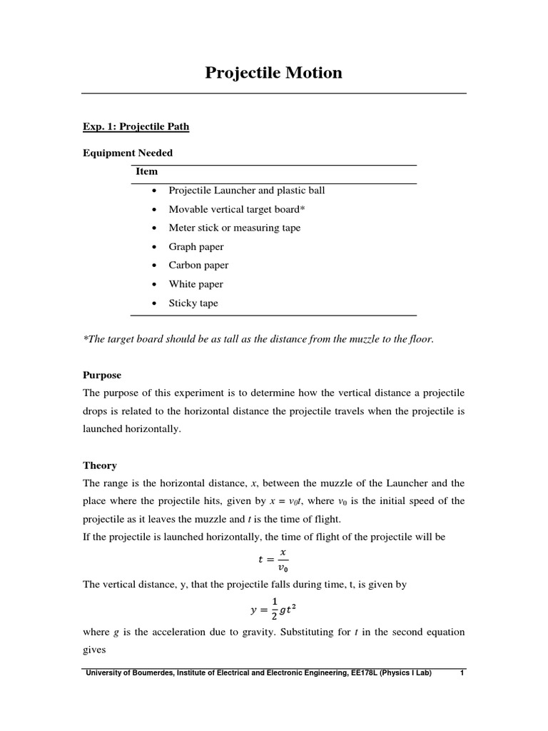 Projectile Motion | PDF