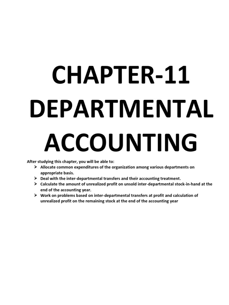 11 Departmental | PDF | Expense | Revenue