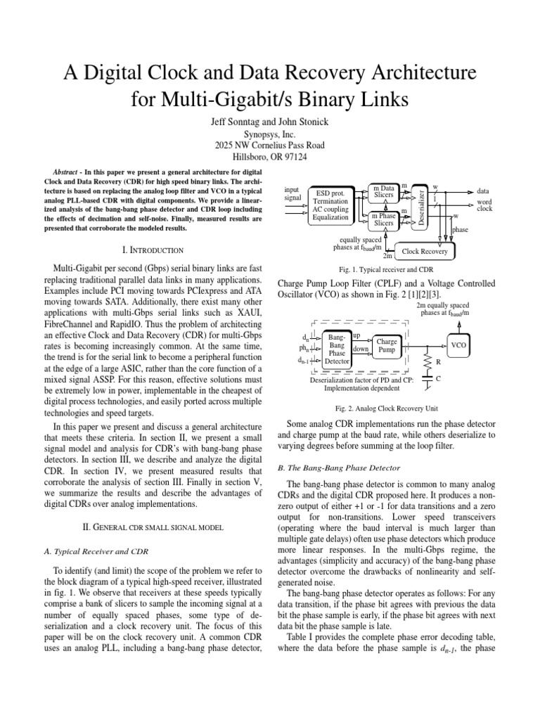 JTS Sonntag Stonick CDR | PDF | Detector (Radio) | Electronic Engineering