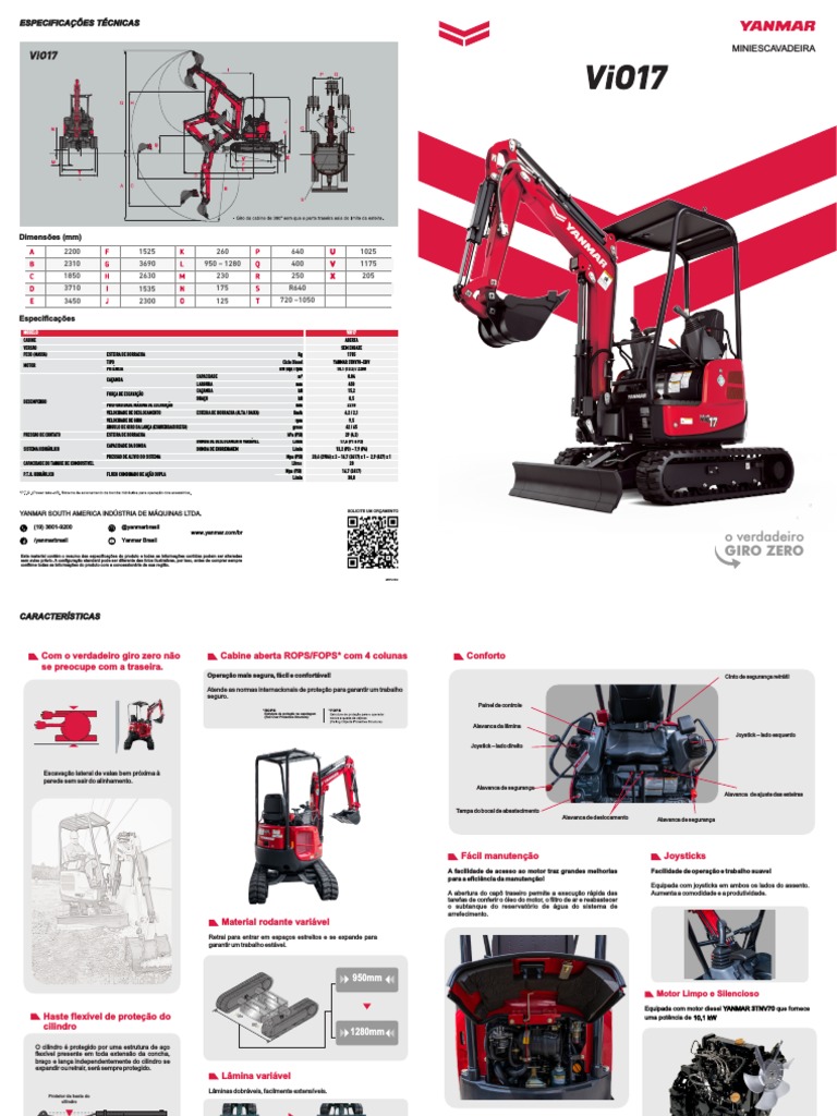 Yanmar ViO17-1-V3 | PDF | Motores | Motor de Combustão interna