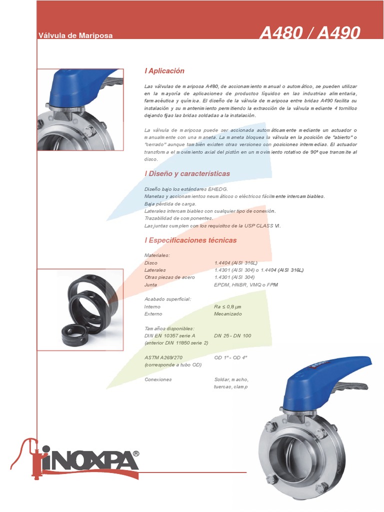 MS A480 / A490: Válvula de Mariposa | PDF