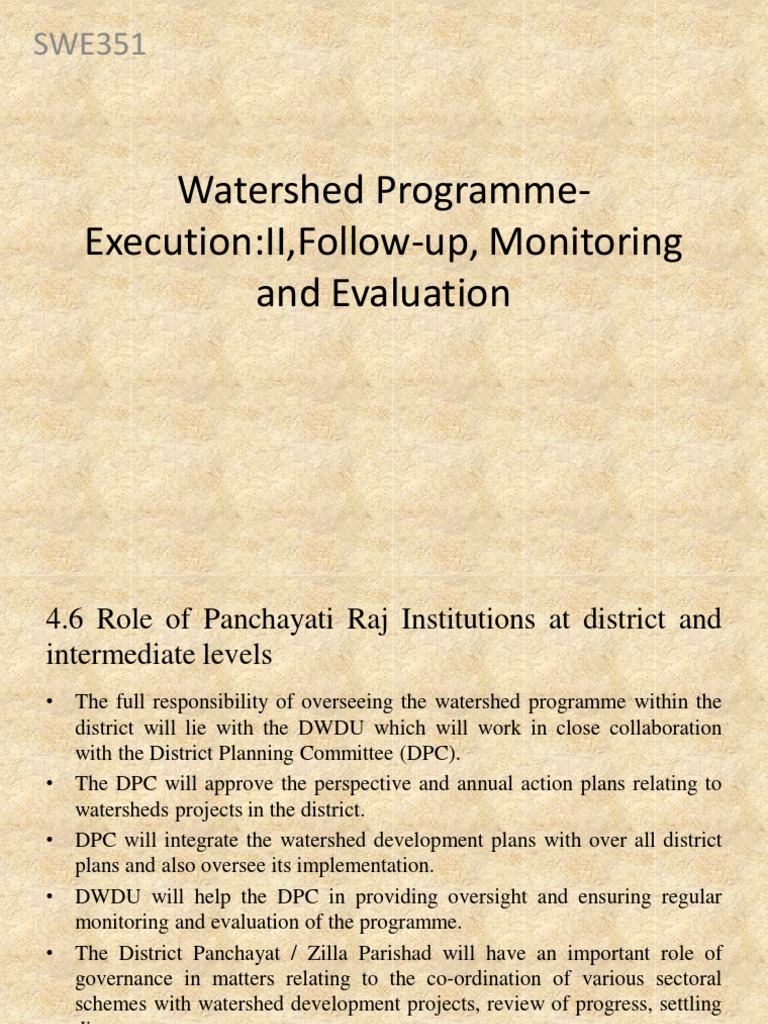 SWE351-20-WSM-Execution II, Followup, Monitoring and Evaluation | PDF