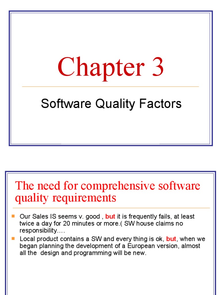 SQA3 | PDF | Software Quality | Reliability Engineering