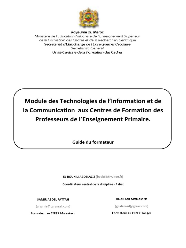 Modules TIC - TICE | PDF | Technologies de l'information et de la communication | Pédagogie