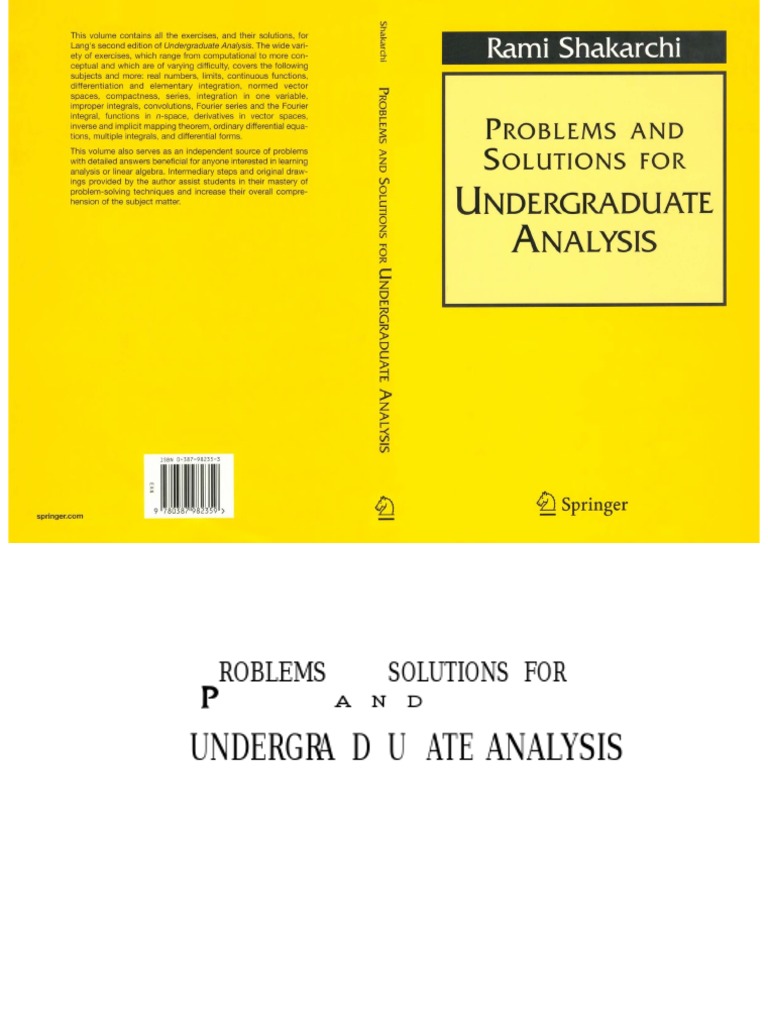 (Rami Shakarchi, Serge Lang) Problems and Solution Analysis S1 ... (Rami Shakarchi, Serge Lang) Problems and Solution Analysis S1 ...
