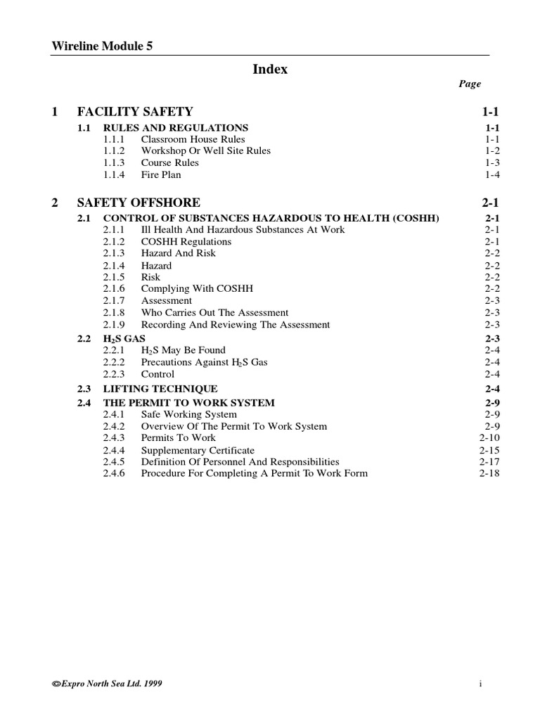Wireline Safety and Equipment Training | PDF | Safety