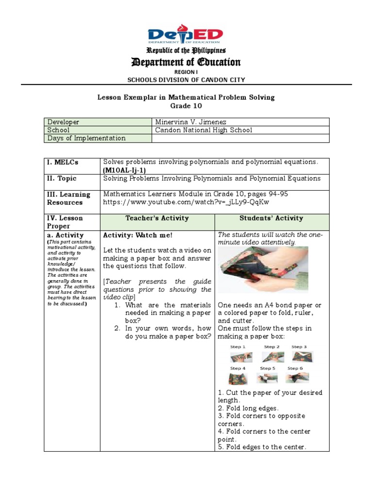 Sample 4as LP | PDF | Equations | Factorization