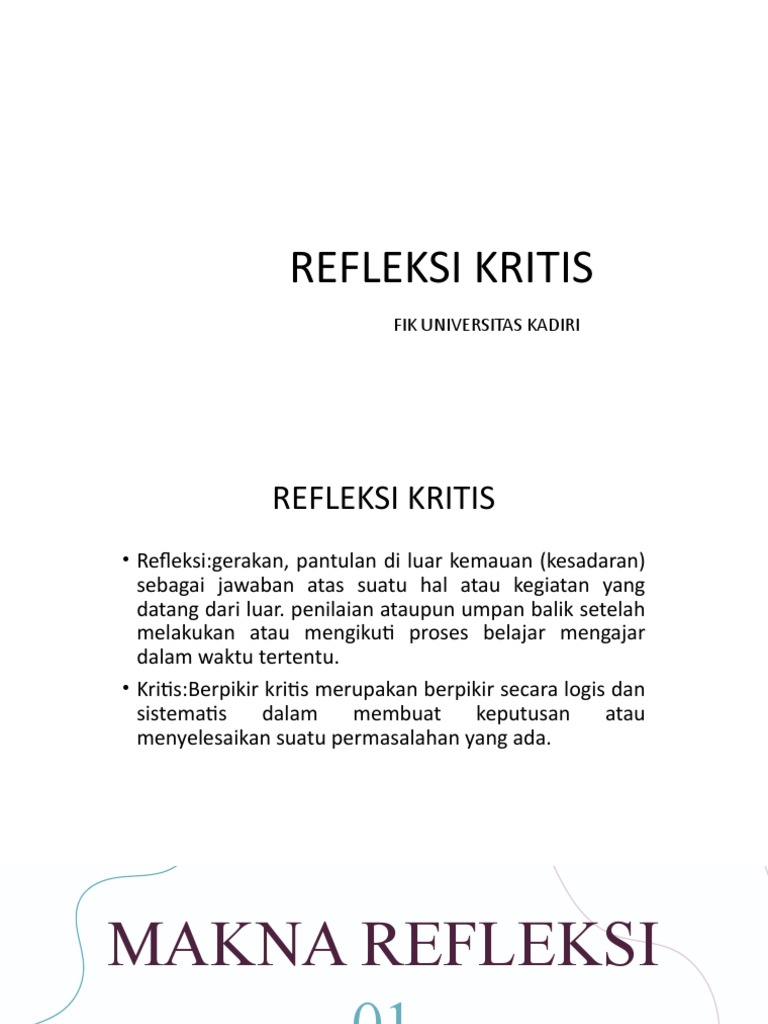 7.refleksi Kritis | PDF