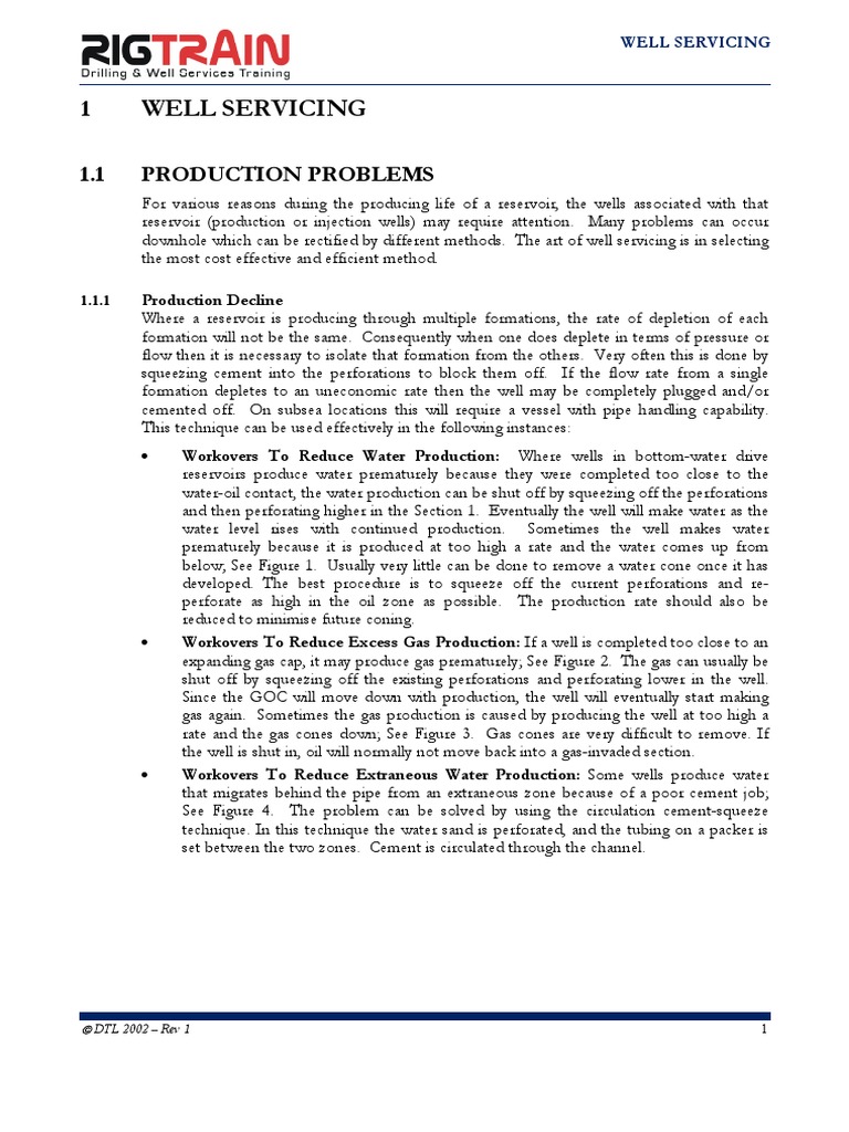 Sec 3 Well Servicing | PDF