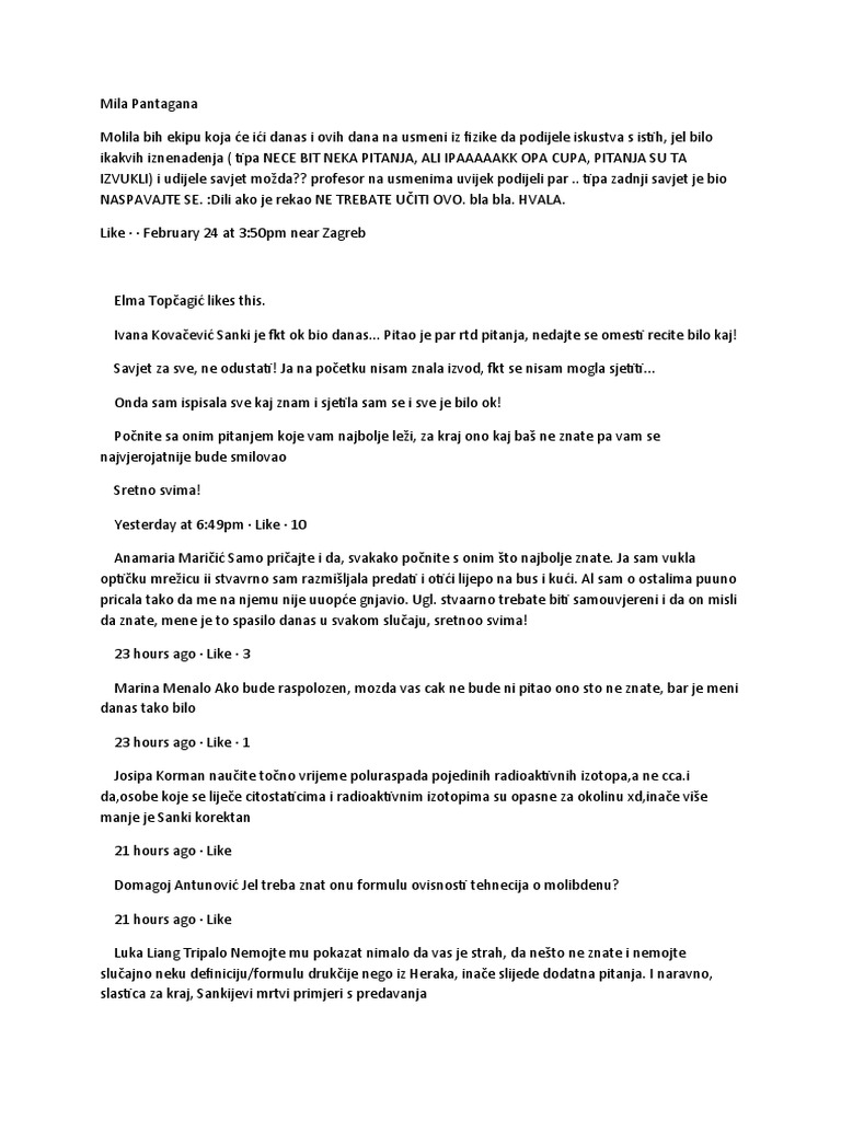 Fizika Usmeni 2 | PDF