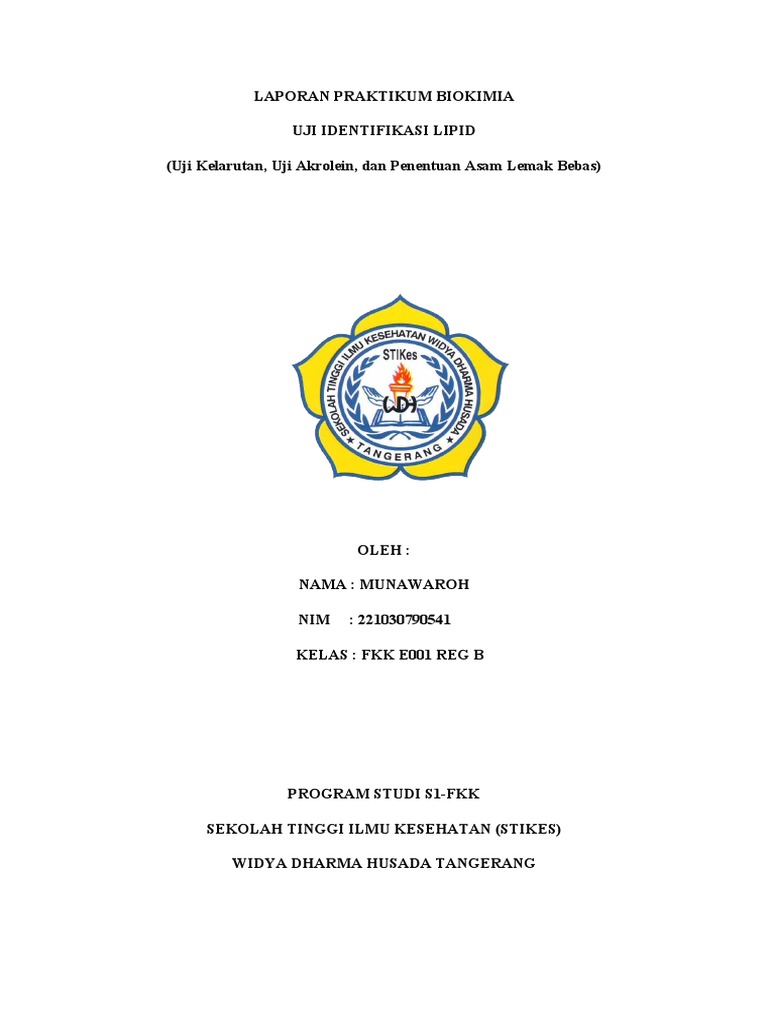 Laporan Praktikum Biokimia Lipid | PDF Laporan Praktikum Biokimia Lipid | PDF