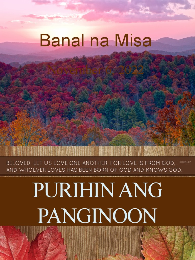Misang Tagalog November 6, 2022 | PDF
