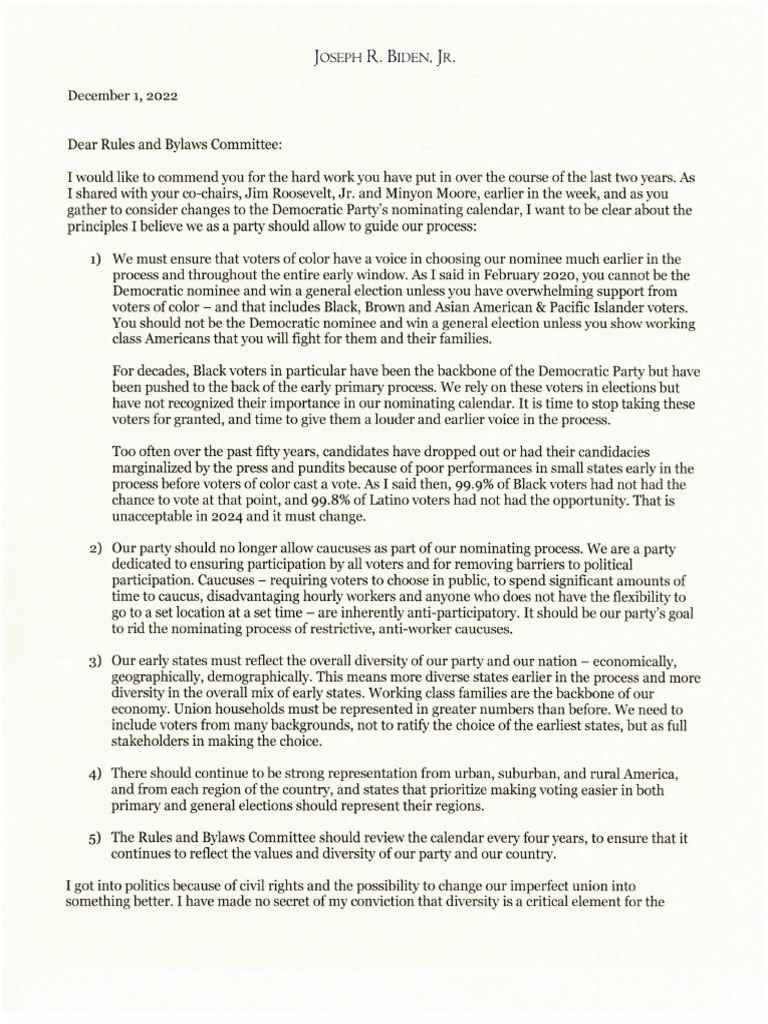 DNC Letter | PDF