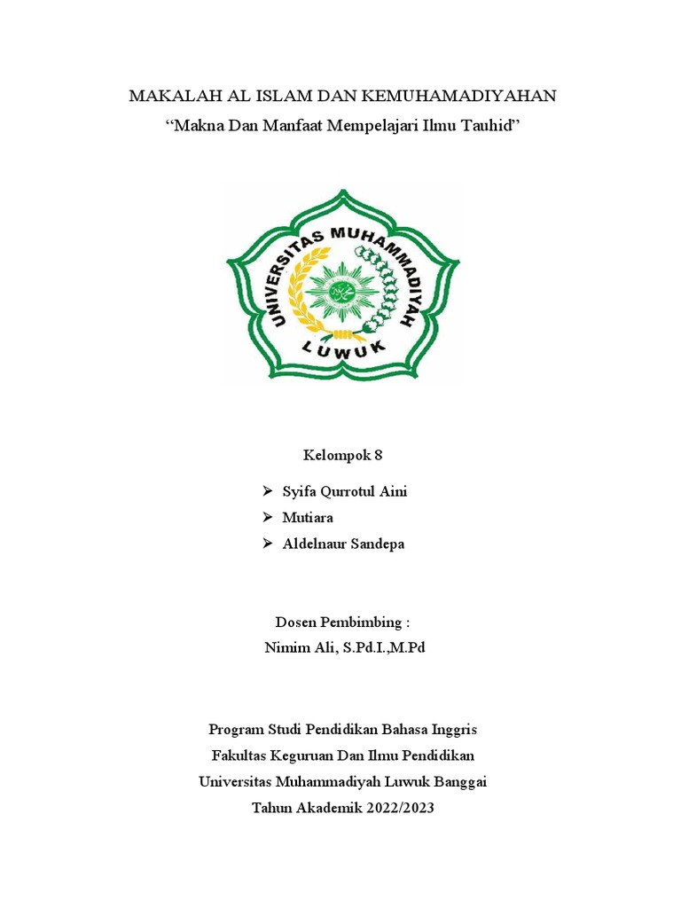 Makalah Kel. 8 - Aik-1 | PDF