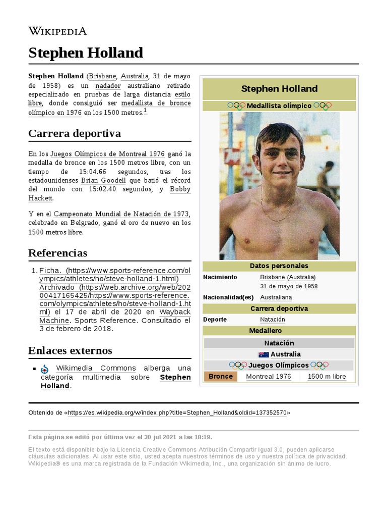 Stephen Holland | PDF | Deportes | Juegos olímpicos