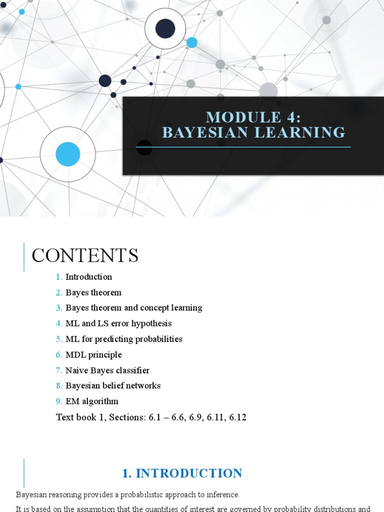 Module 4 - Bayesian Learning | PDF | Bayesian Network | Bayesian Inference