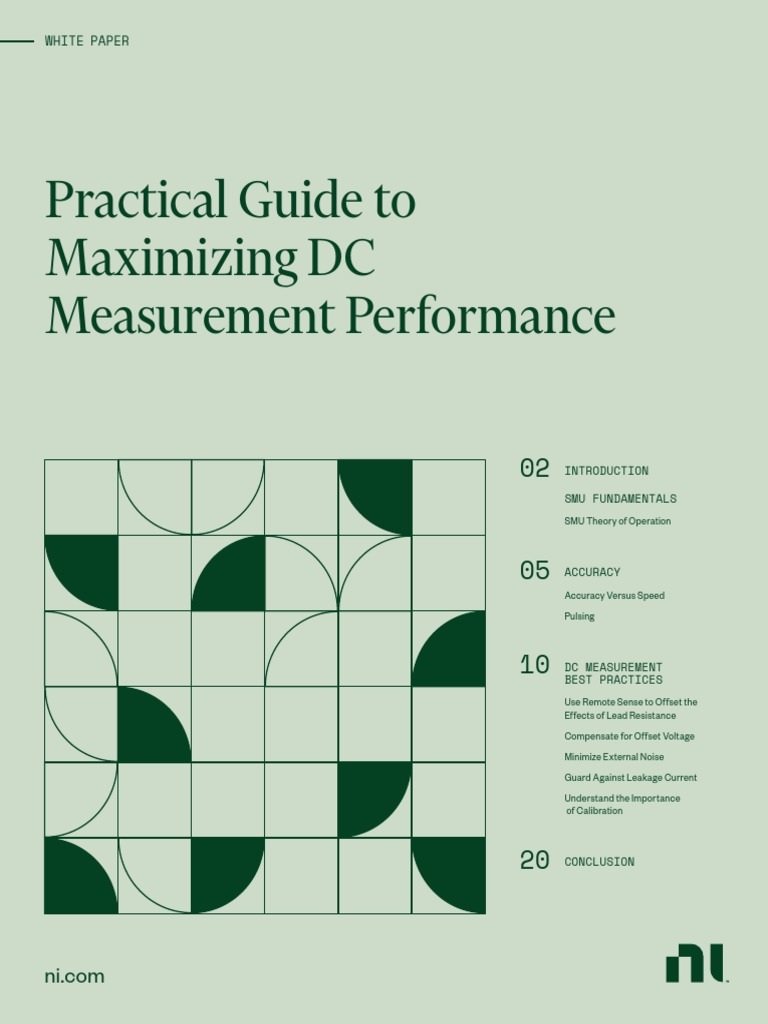 WhitePaper Practical Guide To Maximizing DC Measurement Performance WP en WR | PDF | Analog To ...