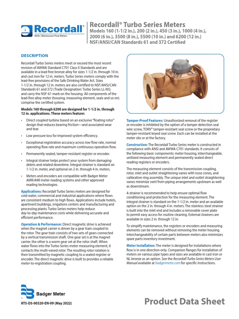 RTS-DS-00320-EN - Recordall Turbo Series Meters Models 160, 200, 450 ...