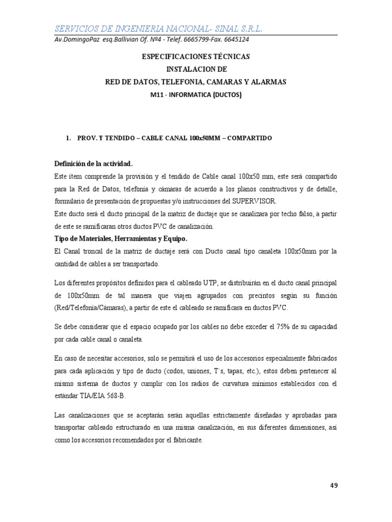 Instalación de Redes y Ductos de Datos | PDF | Tubería (transporte de ...