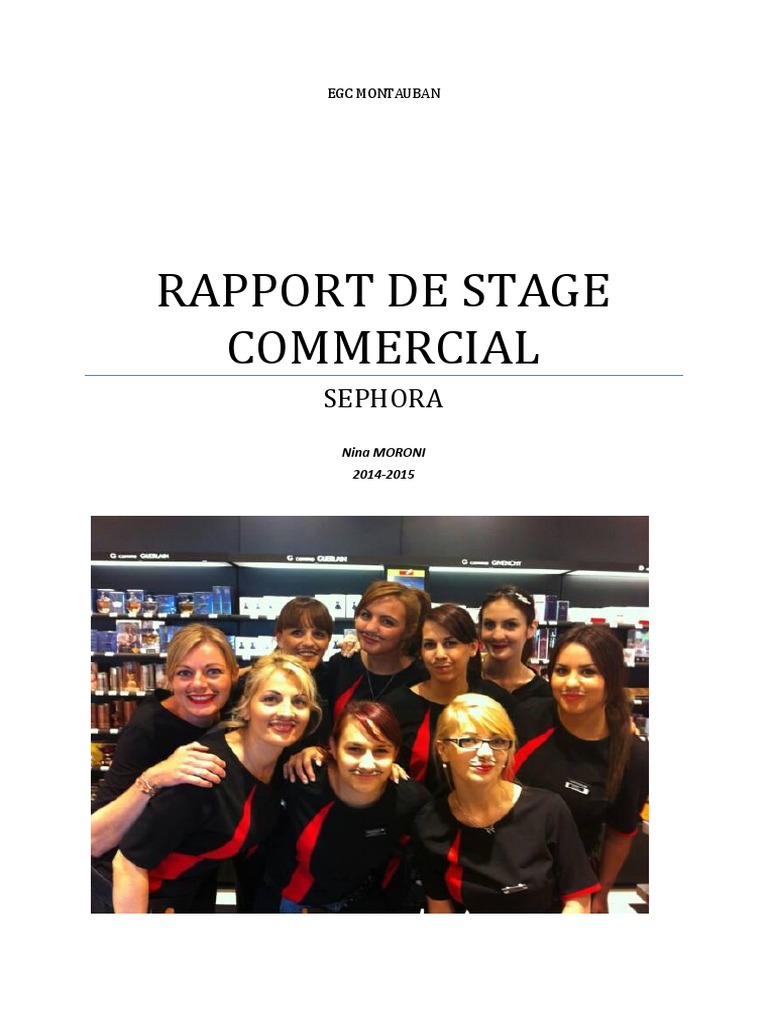 Rapport de Stage Commercial chez Sephora | PDF | Commercialisation ...