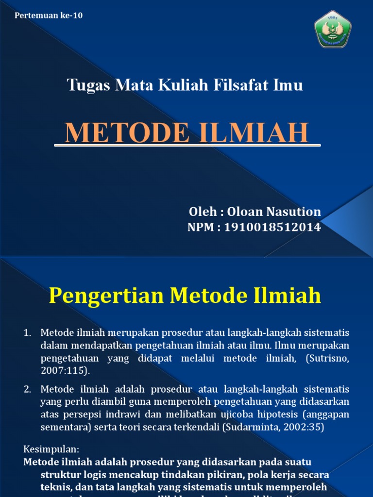 Metode Ilmiah | PDF