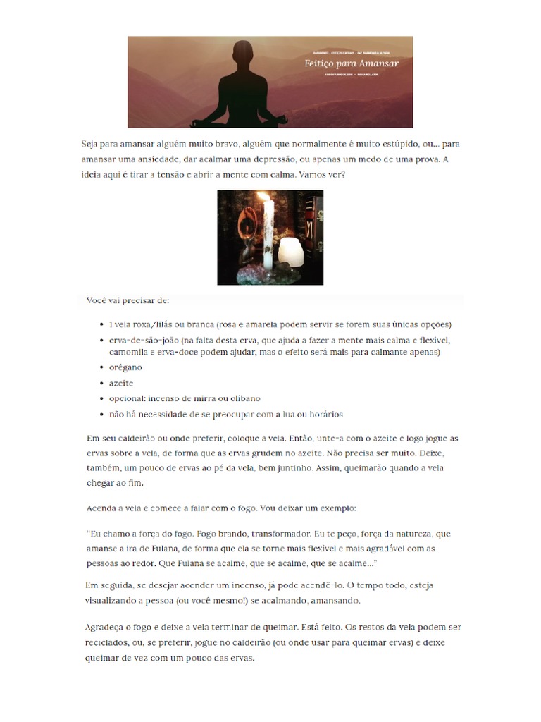 Feitiço Para Amansar Pdf