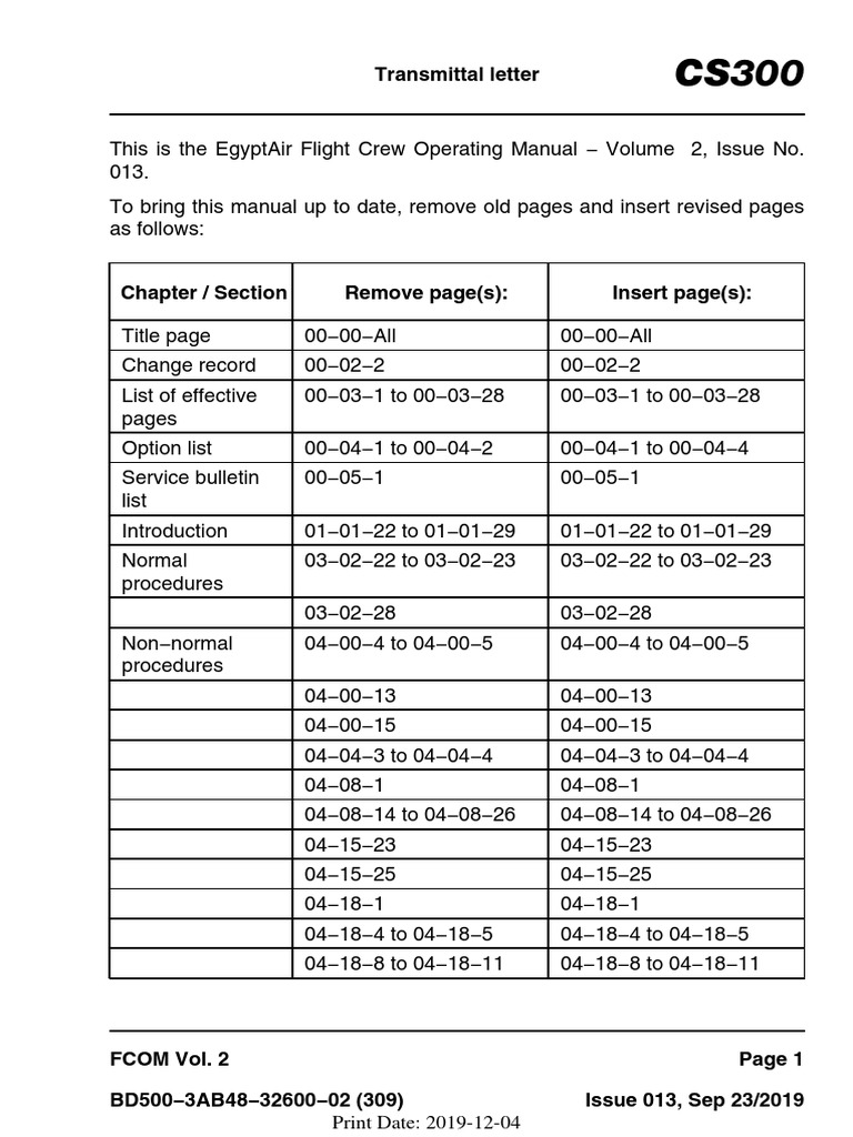 A220 300 Cs300 Bd500 1a11 Flight Crew Operating Manual Volume 2-2 ...