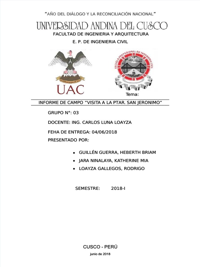 PDF Informe Ptar San Jeronimo Compress | PDF | Gestión de residuos biodegradables | Salud pública