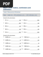 Measurement Conversion Cheat Sheet | PDF