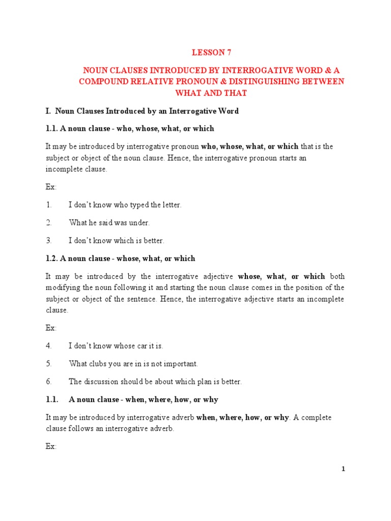 Lesson 7 - Reading Level 4 - Theory | PDF | Pronoun | Clause