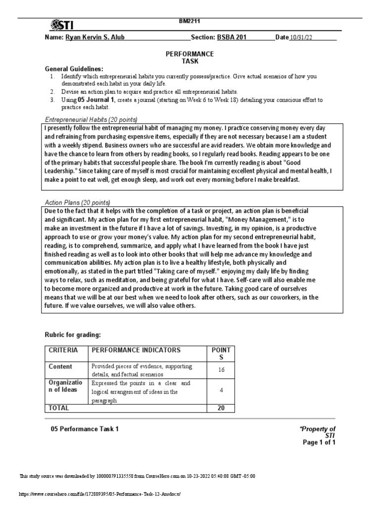 Entrep TP 05 | PDF | Behavioural Sciences | Psychological Concepts