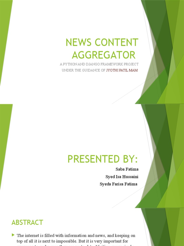Python Django News Aggregator Framework Project | PDF | Websites ...