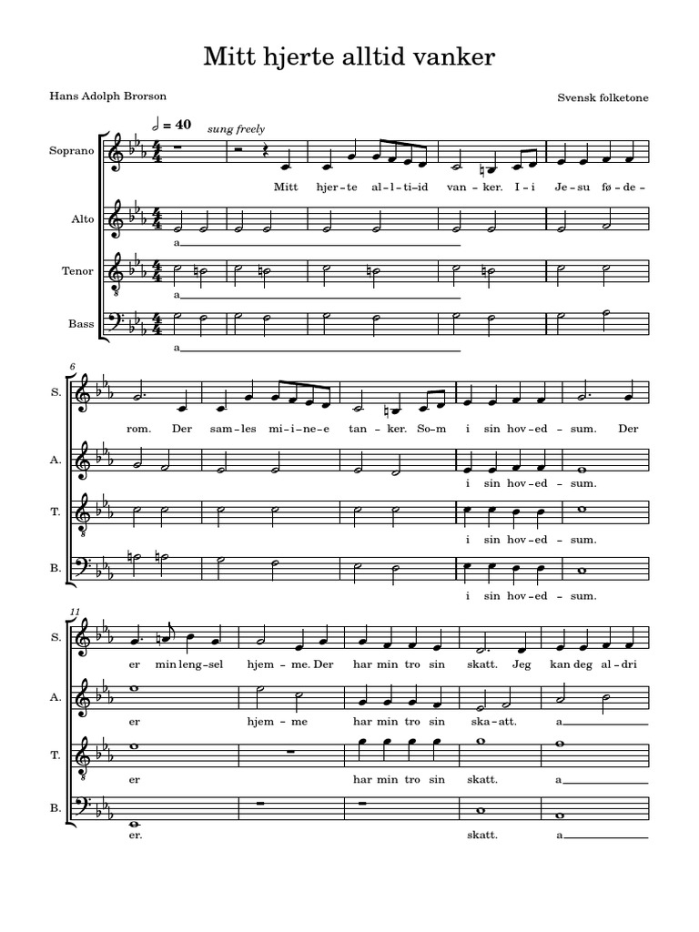 Mitt Hjerte Alltid Vanker | PDF