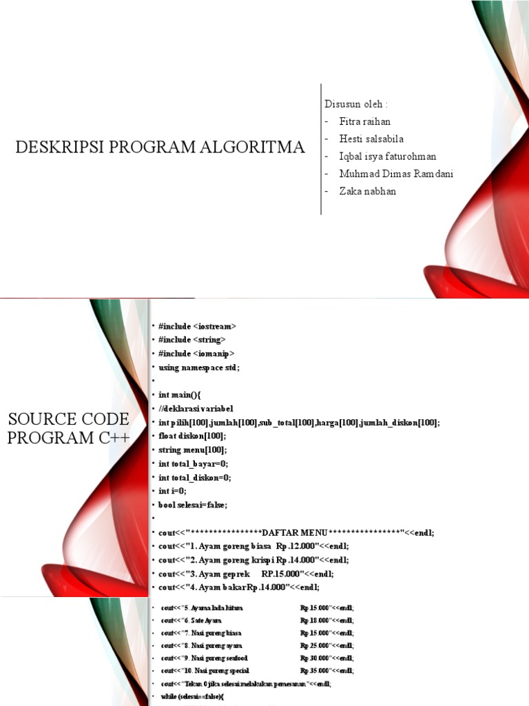 Deskripsi Program Algoritma | PDF