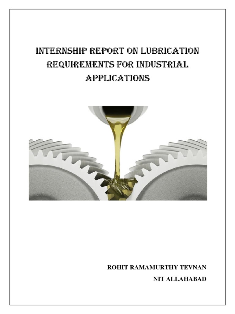 Internship Report On Lubricant Industry | PDF | Lubricant | Pump