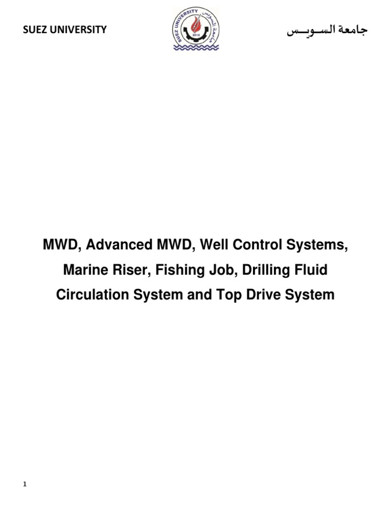 MWD, Advanced MWD, Well Control Systems, Marine Riser, Fishing Job, Drilling Fluid | PDF ...