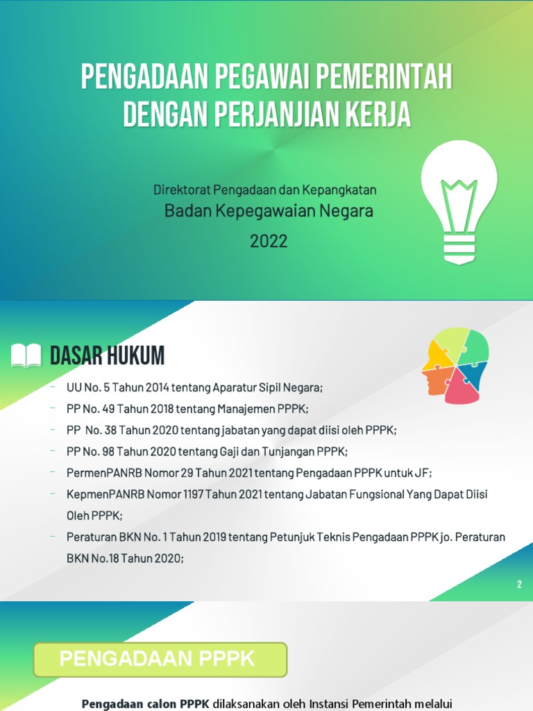 Materi PPPK - Dit Pengadaan Dan Kepangkatan - BKN | PDF