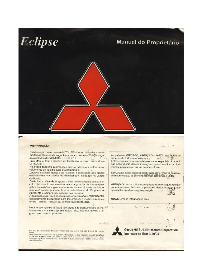 Manual Do Proprietário - Mitsubishi Eclipse - PDF | PDF