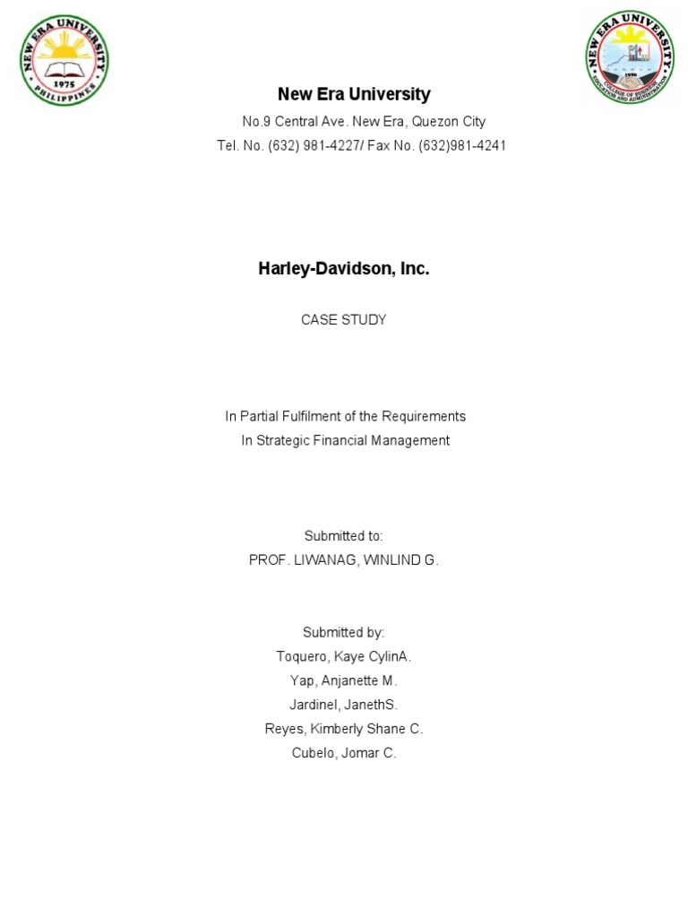 Harley-Davidson Case Study Analysis | PDF | Harley Davidson | Brand