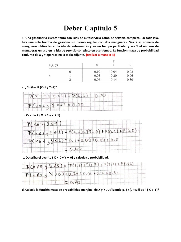Deber 5 | PDF | Probabilidad | Variable aleatoria