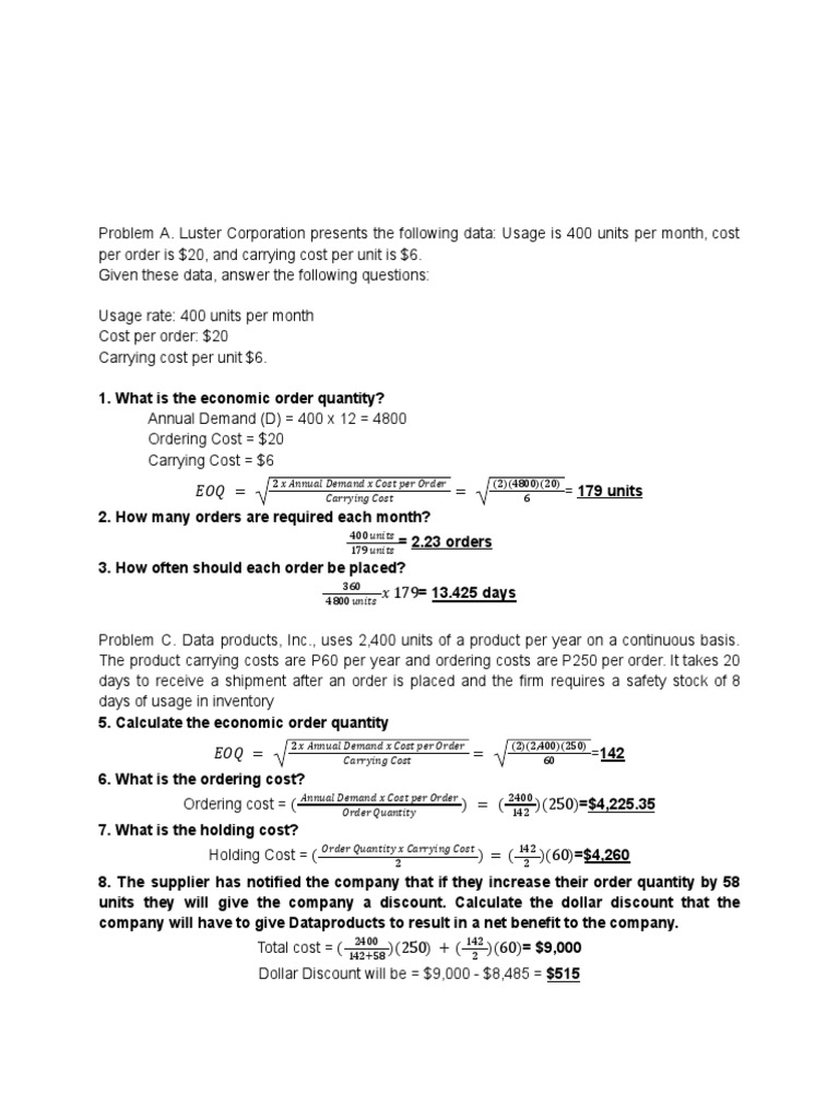 AP and Inventory SW - Group 1 | PDF | Interest | Credit