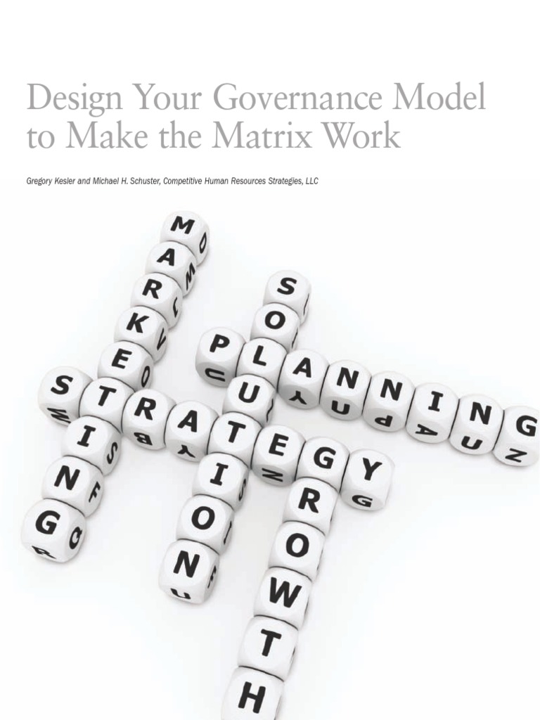 Designing an Effective Operating Governance Model for Complex Matrix ...
