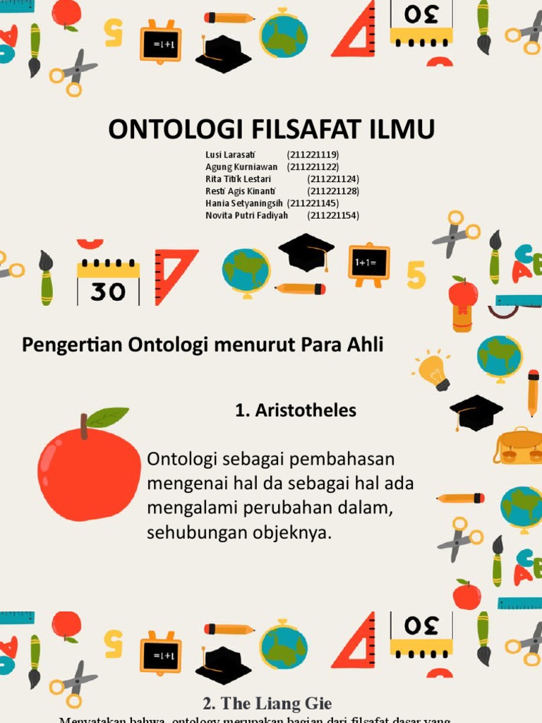 Pengertian dan Aliran-Aliran Ontologi dalam Filsafat Ilmu | PDF
