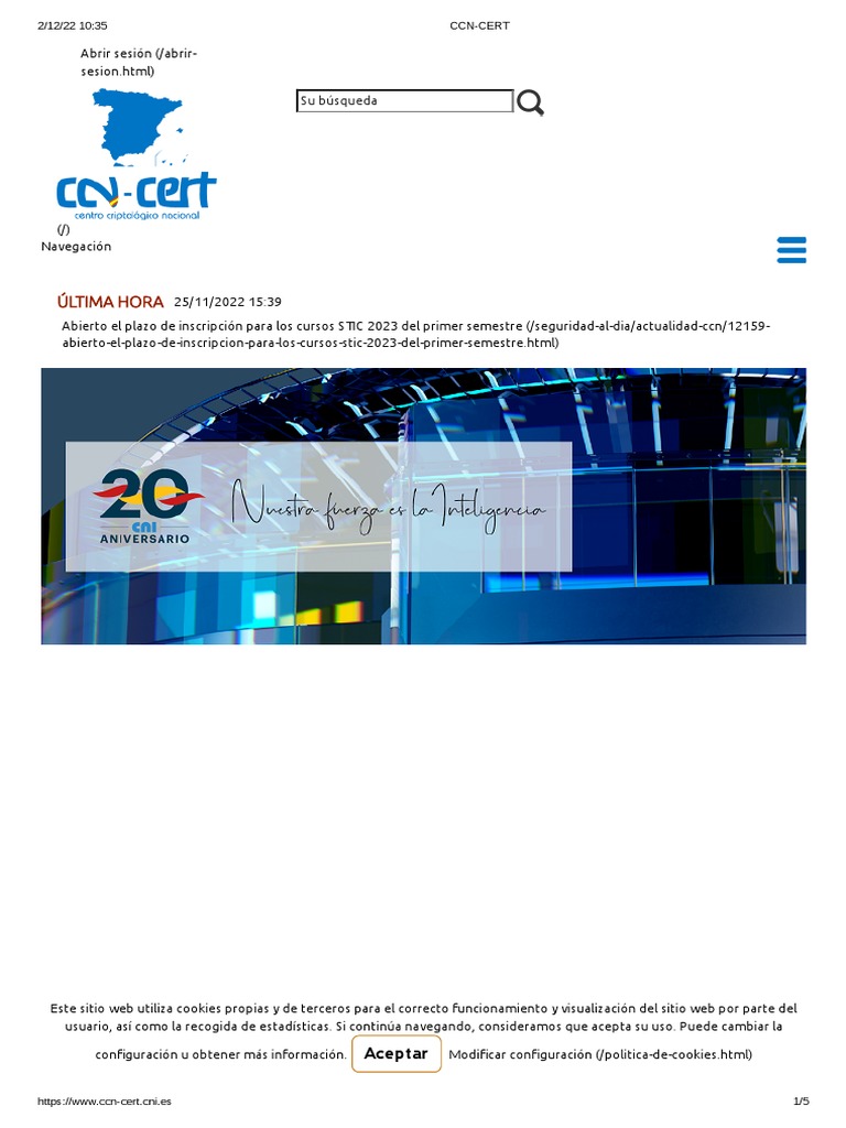 CCN Cert | PDF | Cookie HTTP | Sitios web