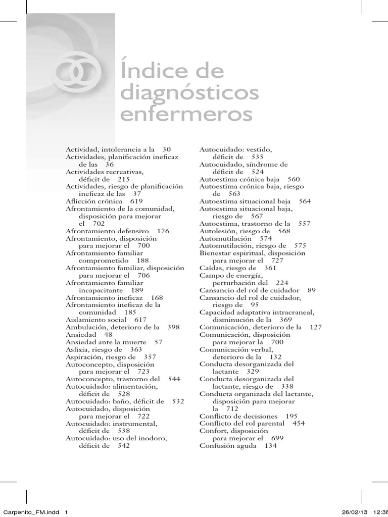 CARPENITO | PDF | Enfermería | Diagnostico medico