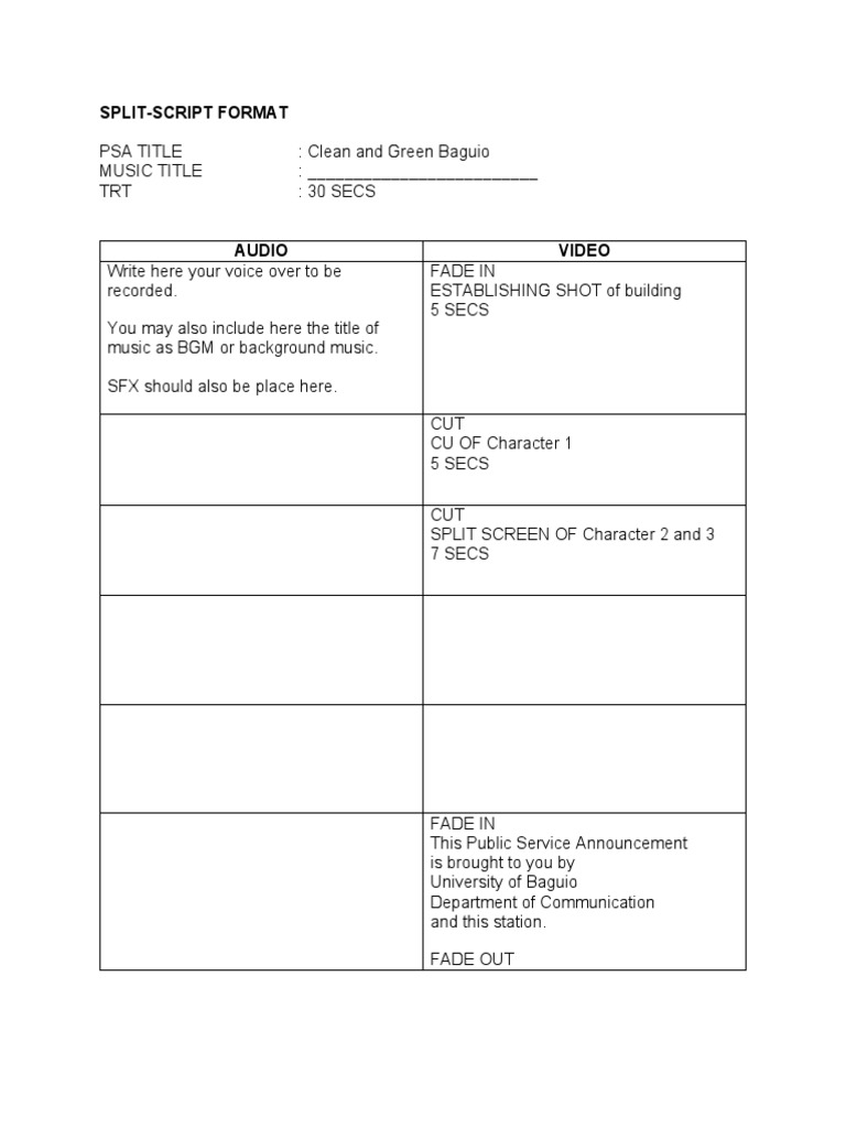 Split-Script Format | PDF