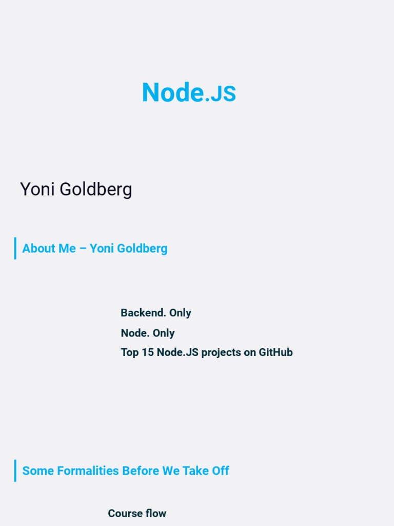 Node - Js Course For GitHub | PDF | Thread (Computing) | Hypertext Transfer Protocol