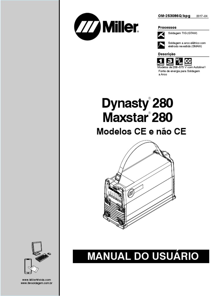 Maxstar 280 Dynasty 280 | PDF | Eletricidade | Eletromagnetismo