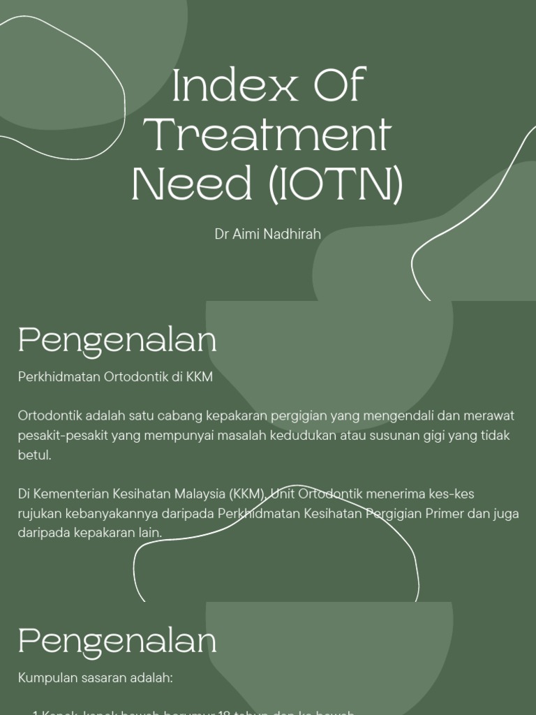 Panduan IOTN untuk Ortodontik KKM | PDF | Kesehatan Holistik